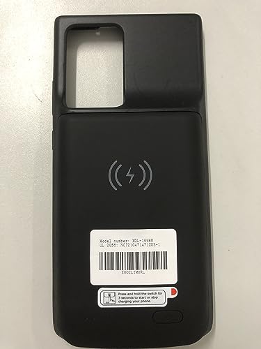 NEWDERY Battery Case for Galaxy Note 20 Ultra 10000mAh, Fast Charging & Qi Wireless & Android Auto Supported, Extended Backup Charger Case for Samsung Galaxy Note 20 Ultra 5G (6.9") Black