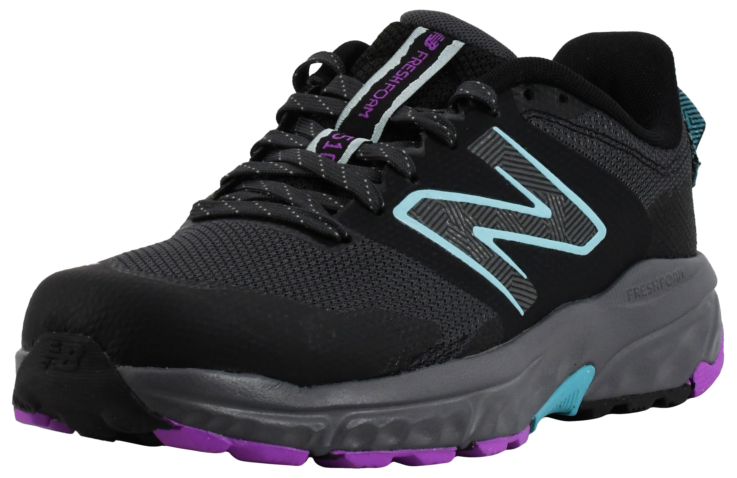 New Balance Women's Fresh Foam 510 V6 Trail Running Shoe, Magnet/Cosmic Rose/Virtual Blue, 8 Wide
