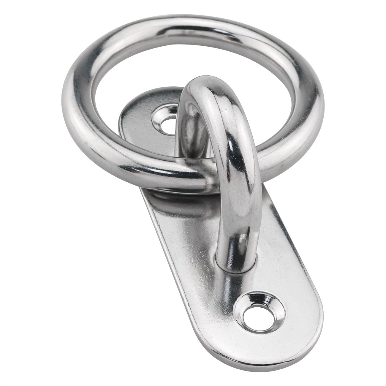 WHYHKJ M8 Stainless Steel Eye Pad Plate Ceiling Hook Wall Mount Hook Heavy Duty for Hanging Suspension Training Straps, Marine Deck Hardware, Yoga Swings Hammocks, Boat Rigging