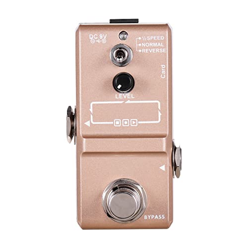 summina Mini Guitar Effect Pedal 10 Minutes Recording Time 3 Working Modes True Bypass Full Metal Shell with 1GB Memory Yellow,Grey,Silver