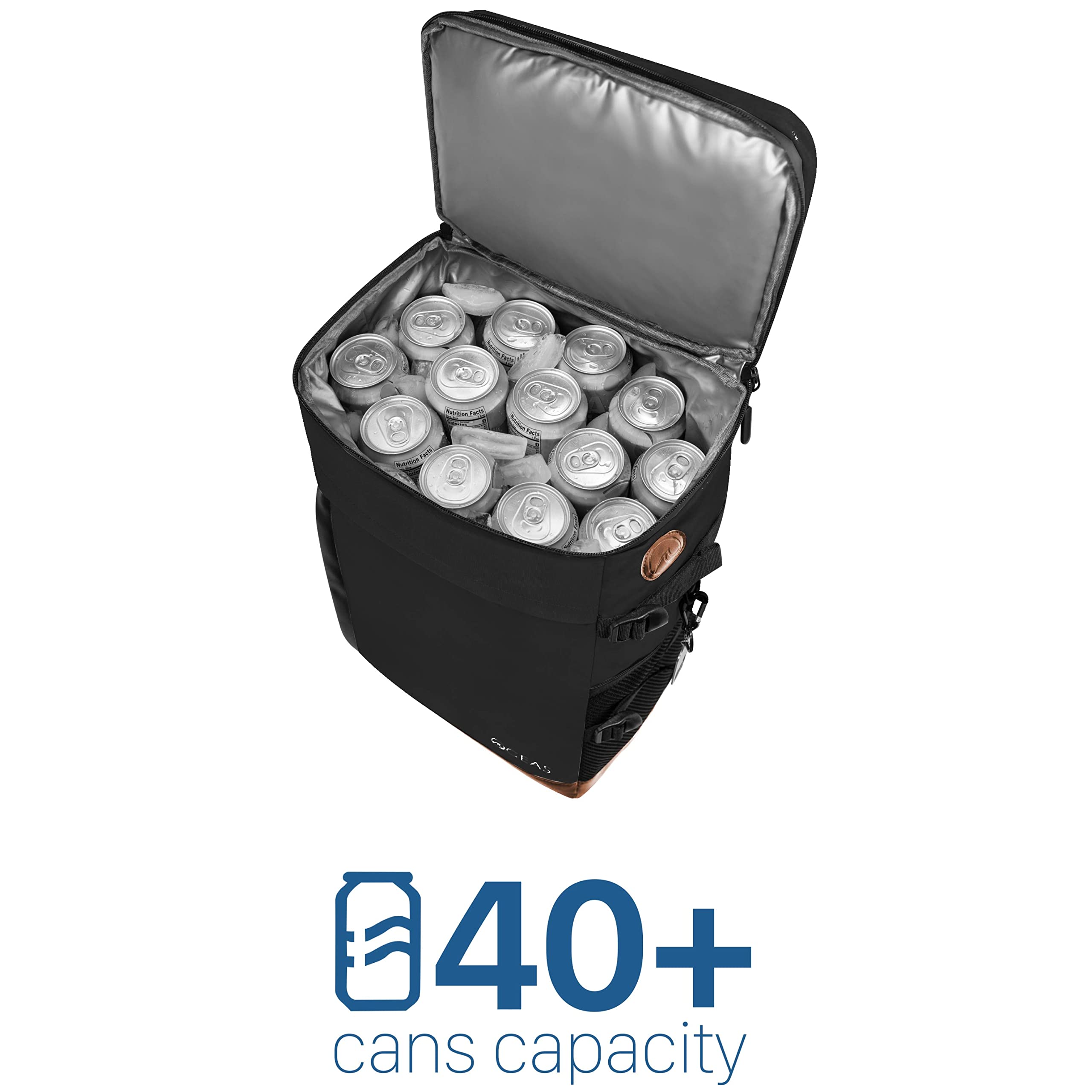 Oceas Insulated Leak Proof Backpack Cooler - Extra Large 42 Can Capacity - Durable, Spacious, and Comfortable Backpack Coolers for Men and Women - Cooler Backpack for Picnics, Lunch, Beach, and Park