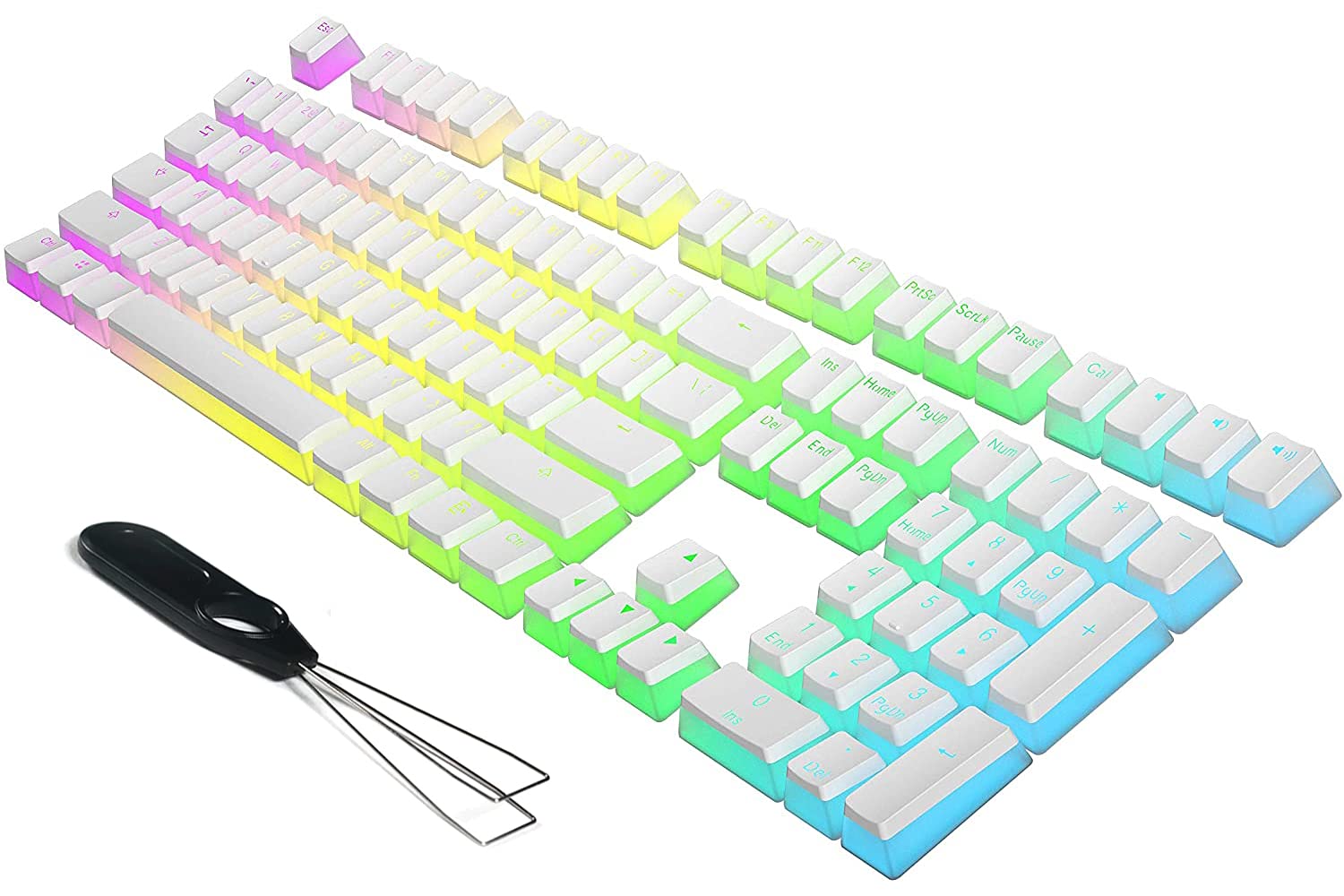 unband UK Layout 60% True Mechanical Gaming Keyboard Type C Wired 61 Keys LED Backlit USB Waterproof Keyboard 14 Chroma RGB Backlight Full Anti-ghosting Keys for Computer/PC/Laptop/MAC (Blue/Blue Swit
