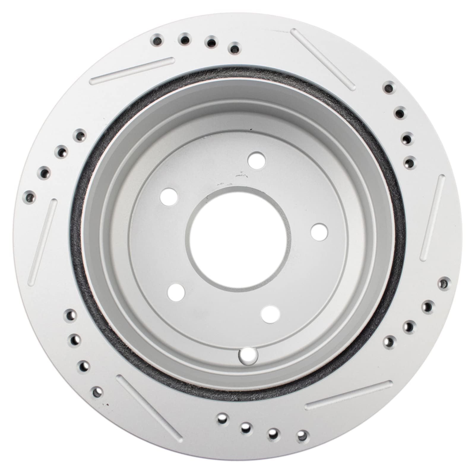 TRQ Performance Brake Rotor Drilled & Slotted G-Coated Rear Pair Compatible with GTO