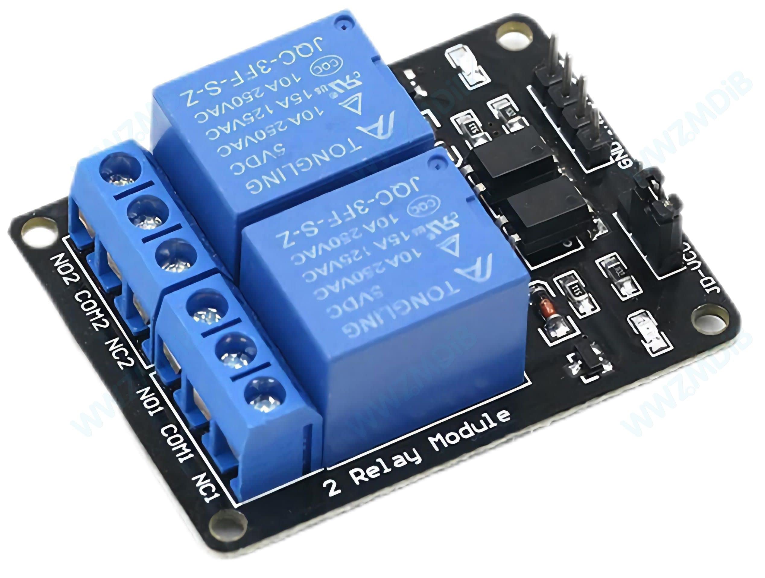 WWZMDiB 2Pcs 12V 2 Channel Relay Module Board for Arduino DSP AVR PIC ARM