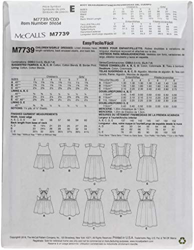 McCall Pattern Company Children's/Girls' Dresses Pattern, Sizes 2-5