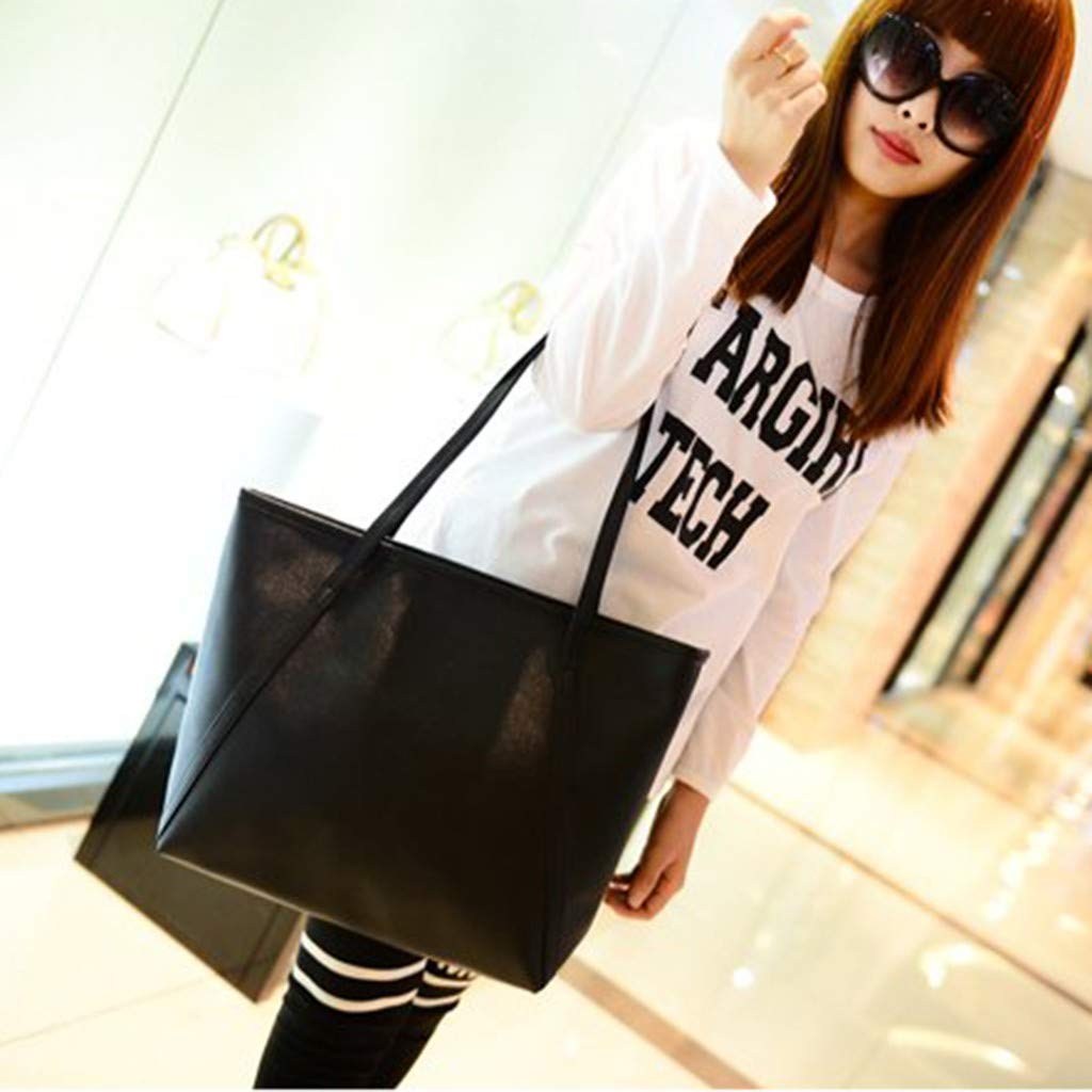 Qwent Totes Women Solid Simple High Capacity Messenger Handbag Totes Satchel Shoulder Bags