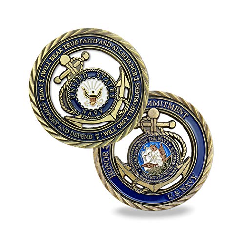 USA Navy Core Values Challenge Coin Collector's Medallion
