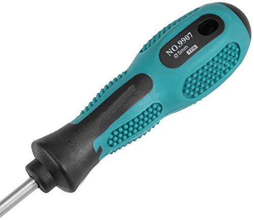 uoboeuq 2-Piece 12'' long Slotted and Phillips Screwdrive Screwdriver Set, Long Blade Screwdriver Set PH1 12-Inch Magnetic Screwdriver, 2 Packs Magnetic Screwdriver with Rubber Handle(5mmx300mm)