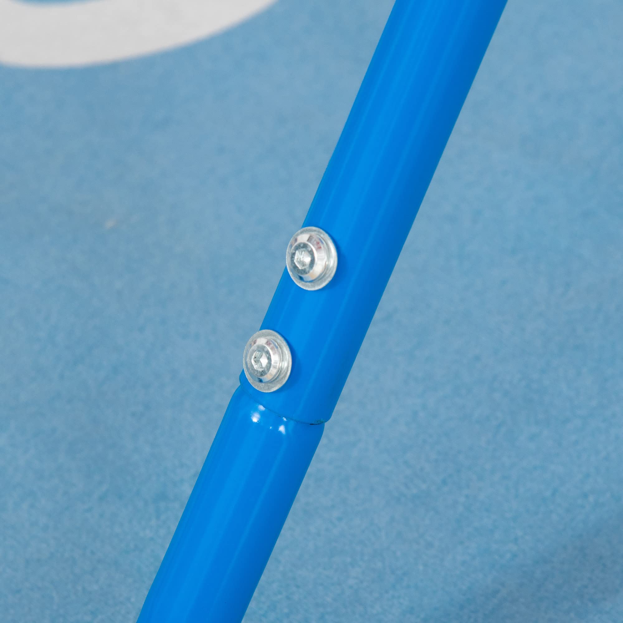 Qaba Folding Gymnastics Bar for Kids with Shock Absorption, Adjustable Gymnastics Horizontal Bar, Gymnastics Kip Bar for Home Use, Blue