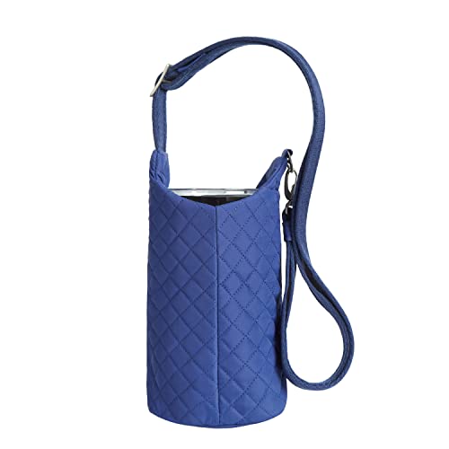 Travelon Anti-Theft Boho Insulated Water Bottle Tote, Lush Blue
