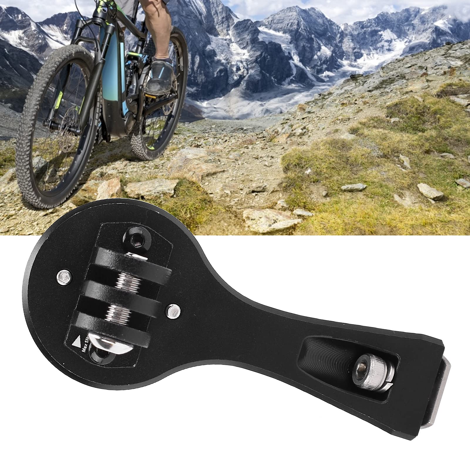 Shanrya Bicycle Computer Bracket, Dometer Extension Holder Practical Black for Mountain Bikes for Road Bikes