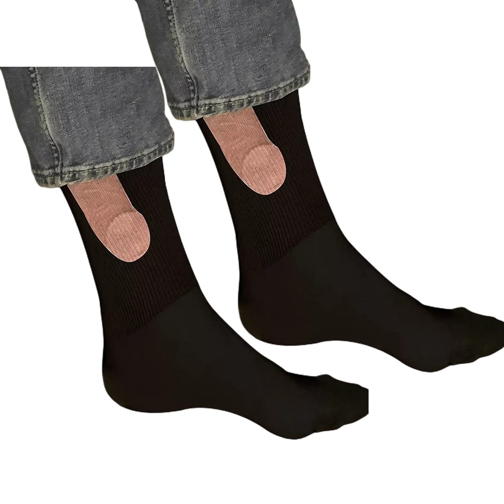 StrCloud Show off Socks Mens Show off Funny Socks, Colorful Show off Socks Mens Cotton Socks for Men (Black)