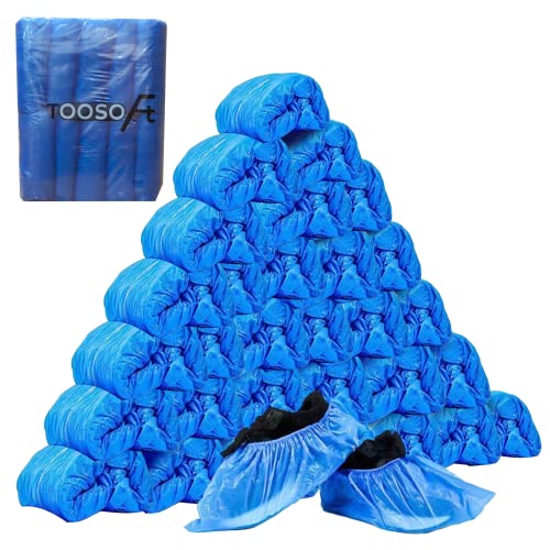 Shoe Covers Disposable Non Slip-300Pack (150 Pairs) TOOSOFt Booties for Shoes Covers- CPE Disposable Shoe Covers Water Resistant, Durable,One Size Fits Most Shoe Covers for Boots