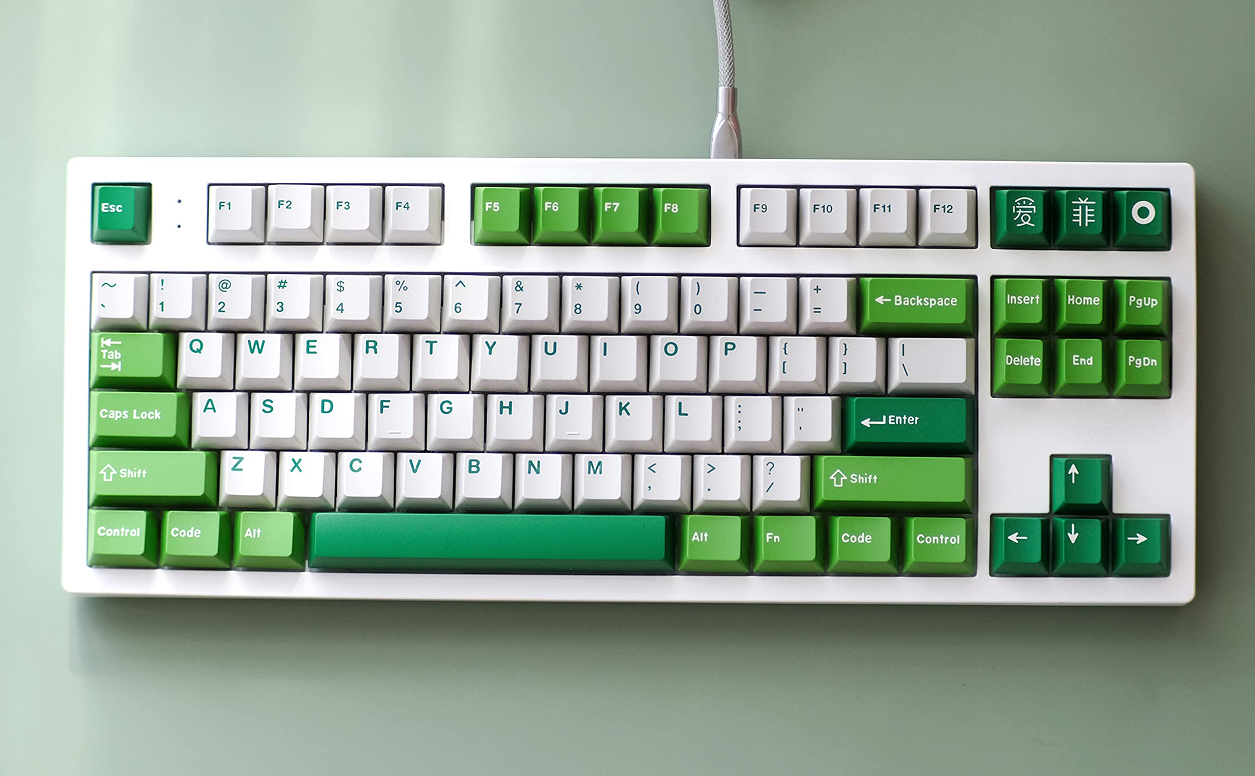 UniCusMech Keycaps Cherry Profile 173 Keys Keycaps Double Shot ANSI & ISO Layout Keycaps for Mechanical Gaming Keyboard Cherry MX Switches (Typewriter)