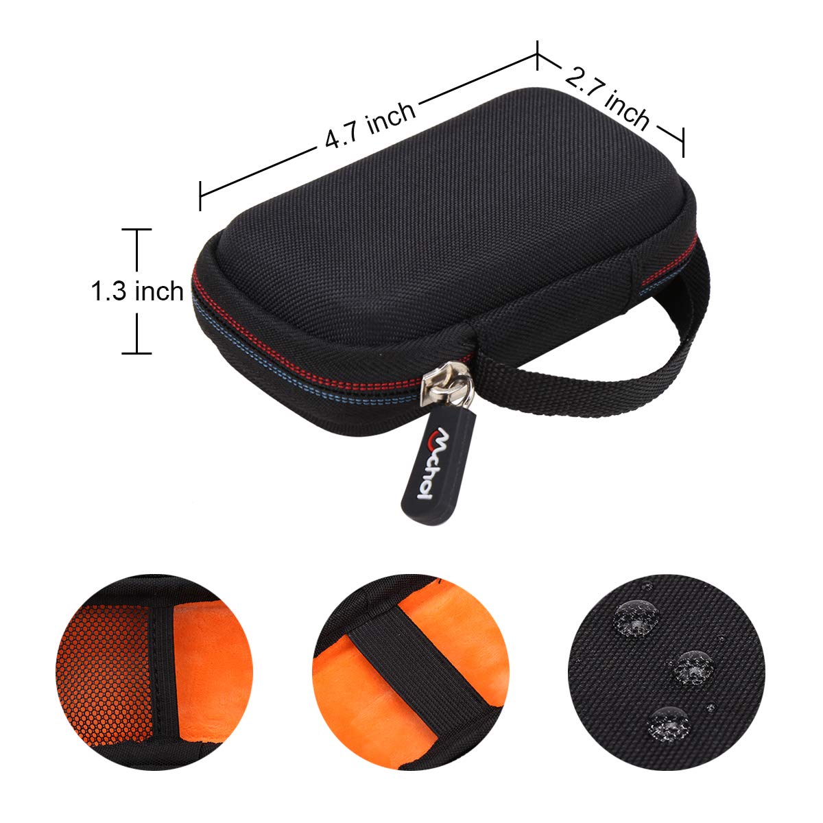 Mchoi Hard Portable Case for G-Technology 1TB G-Drive Mobile SSD External Storage(Case Only)
