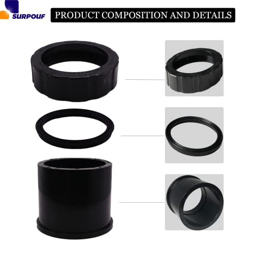 SURPOUF 2 Pack SPX3200UNKIT Compatible with Hayward Union Connector Kit,Hayward Tristar, Northstar, EcoStar Pumps, SwimClear Cartridge Filter Universal H-Series Low Nox Heater