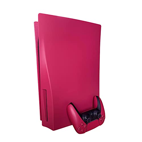 PS5 Gaming Console ABS Plastic Faceplate for Sony Playstation 5 Disc Edition - Cosmic Red