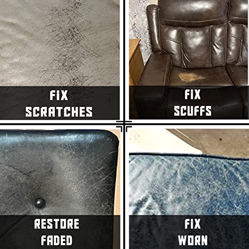Leather Hero Leather Color Restorer & Applicator- Refinish, Repair, & Renew Leather & Vinyl Sofa, Purse, Shoes, Auto Car Seats, Couch 2oz (Bone)