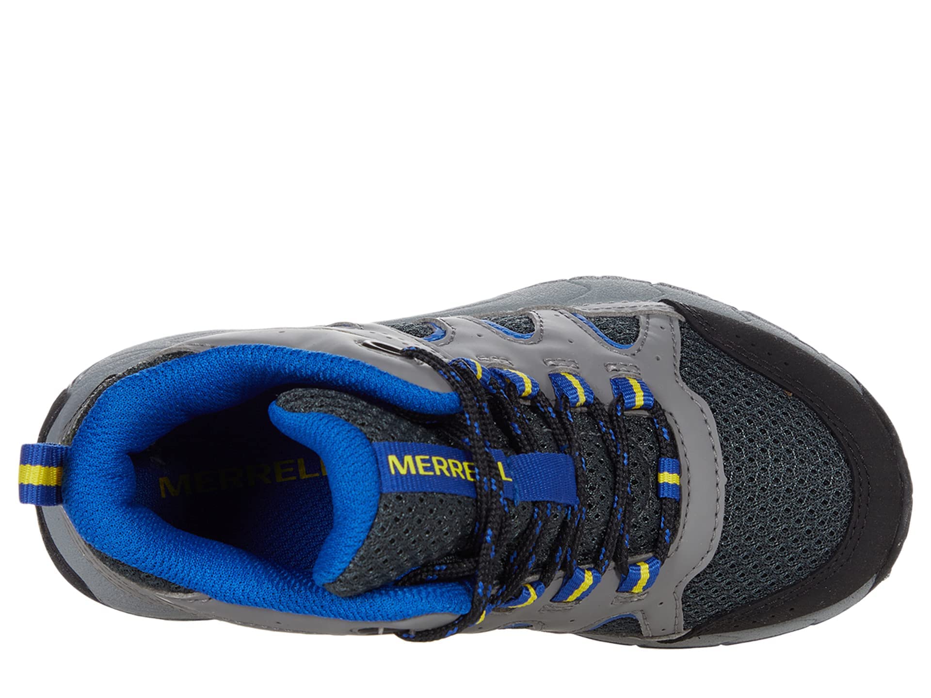 Merrell unisex child Oakcreek Mid Lace Waterproof Hiking Boot, Charcoal, 4.5 Wide Big Kid US