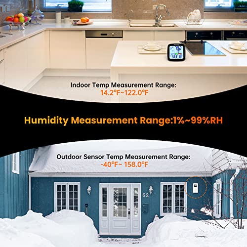 SMARTRO SC92 Professional Indoor Outdoor Thermometer Wireless Digital Hygrometer Room Humidity Gauge Temperature and Humidity Meter & Pro Accuracy Calibration