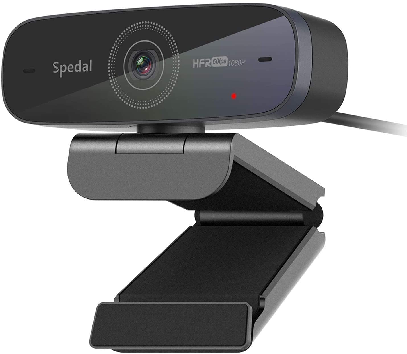 Spedal 1080P 60fps Webcam with Dual Microphone, AutoFocus, Software Included, Ultra HD Streaming Web Camera, USB Computer Camera for Gaming/Online Teaching/Video Calling/Zoom/Skype