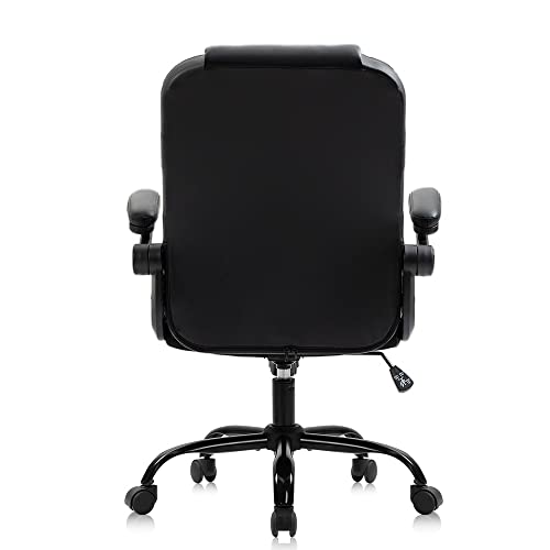 ZHAOLEI Office Chairs Desk Chair Black Leather Computer Armchair for Man and Women
