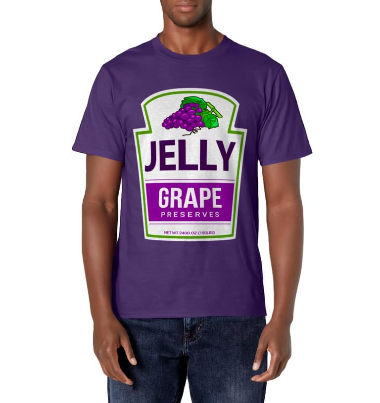 Lazy Costume Tees: Grape Jelly Jar for Halloween T-Shirt