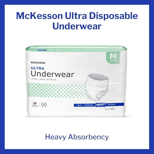 McKesson Ultra Underwear, Incontinence, Heavy Absorbency, Medium, 80 Count
