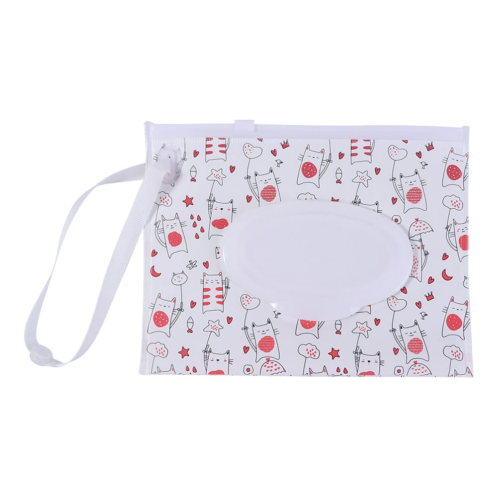 Wet Wipes Box Cute Clamshell Wipes Case Reusable Travel Refillable Portable Wipes Container(2)