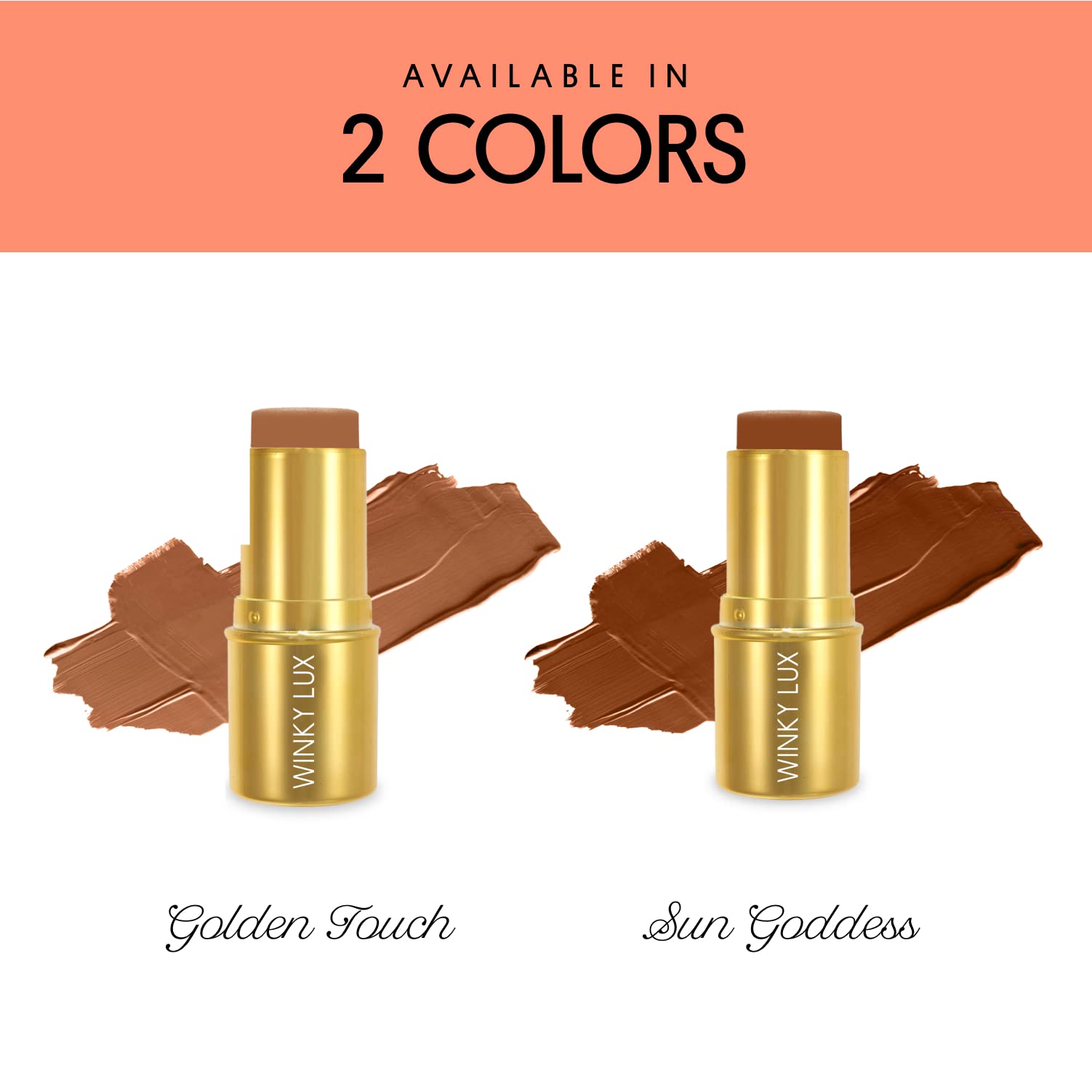 Winky Lux Bronze Age Bronzer Stick - Golden Touch, Cream Bronzer and Contour Stick, Hydrating Makeup Stick for Flawless, Smooth Skin, Vitamin E and Meadowfoam Seed Oil Face Makeup, Easy to Use Bronzer