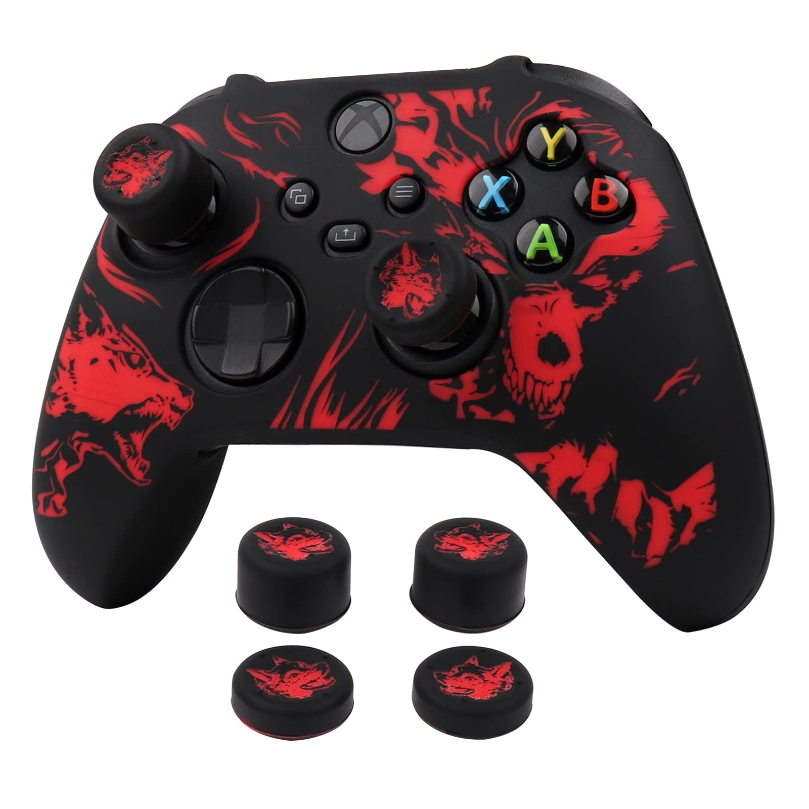 RALAN Customized Laser Controller Skin for Xbox Series, Anti-Slip Silicone Controller Cover Protector Case Compatible for Xbox Series Wireless/Wired Gamepad Joystick