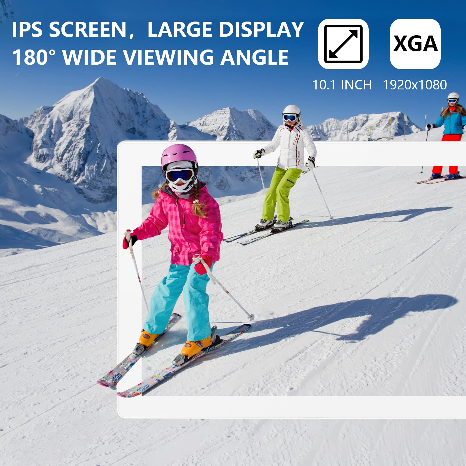 WiFi Digital Photo Frames 10.1 Inch Smart Digital Photo Frame 1920x1080 Touch IPS Screen Electronic Photo Albums with 16GB Storage Easy Setup Share Photos Video via App Auto-Rotate
