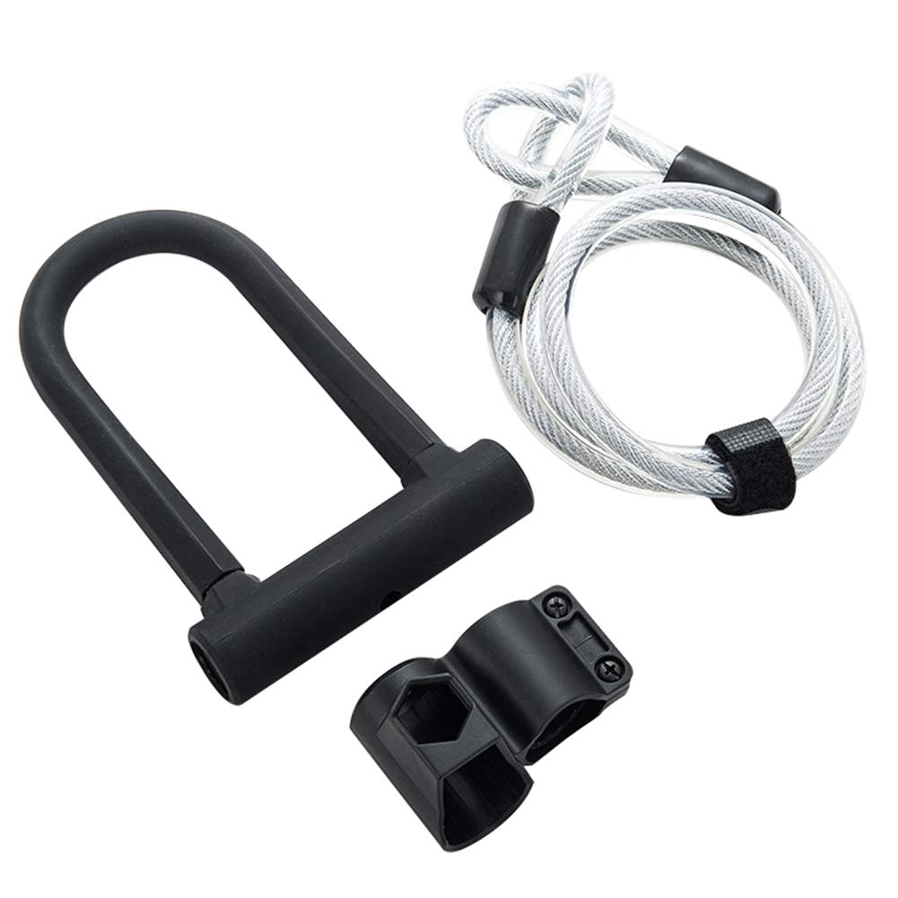 Shevan Bicycle U Lock Steel Anti-Theft Road Bike Cable U-Lock Set Security Cycling Locks