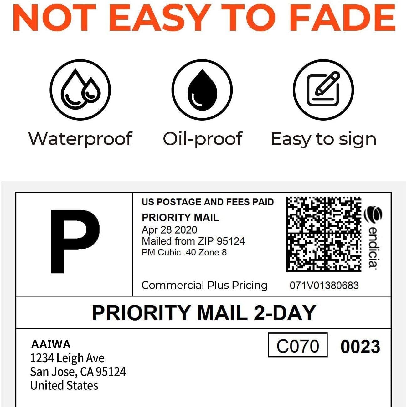 Made in USA 6,000 Labels Fanfold 4" x 6" Direct Thermal Labels, with Perforated line for Thermal Printers - Compatible Zebra & Rollo Printer (4" x 6" - 6000 Labels)