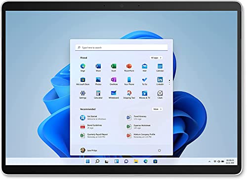 Microsoft 13" Multi-Touch Surface Pro X, SQ1, 8GB RAM, 128GB SSD, PixelSense Display, Adreno 685 GPU, Bluetooth 5.0, Windows 11 Pro (Wi-Fi Only, Platinum) (Renewed)