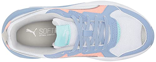 PUMA unisex child X-ray Sneaker, Forever Blue-puma White-apricot Blush-island Paradise, 4 Big Kid US