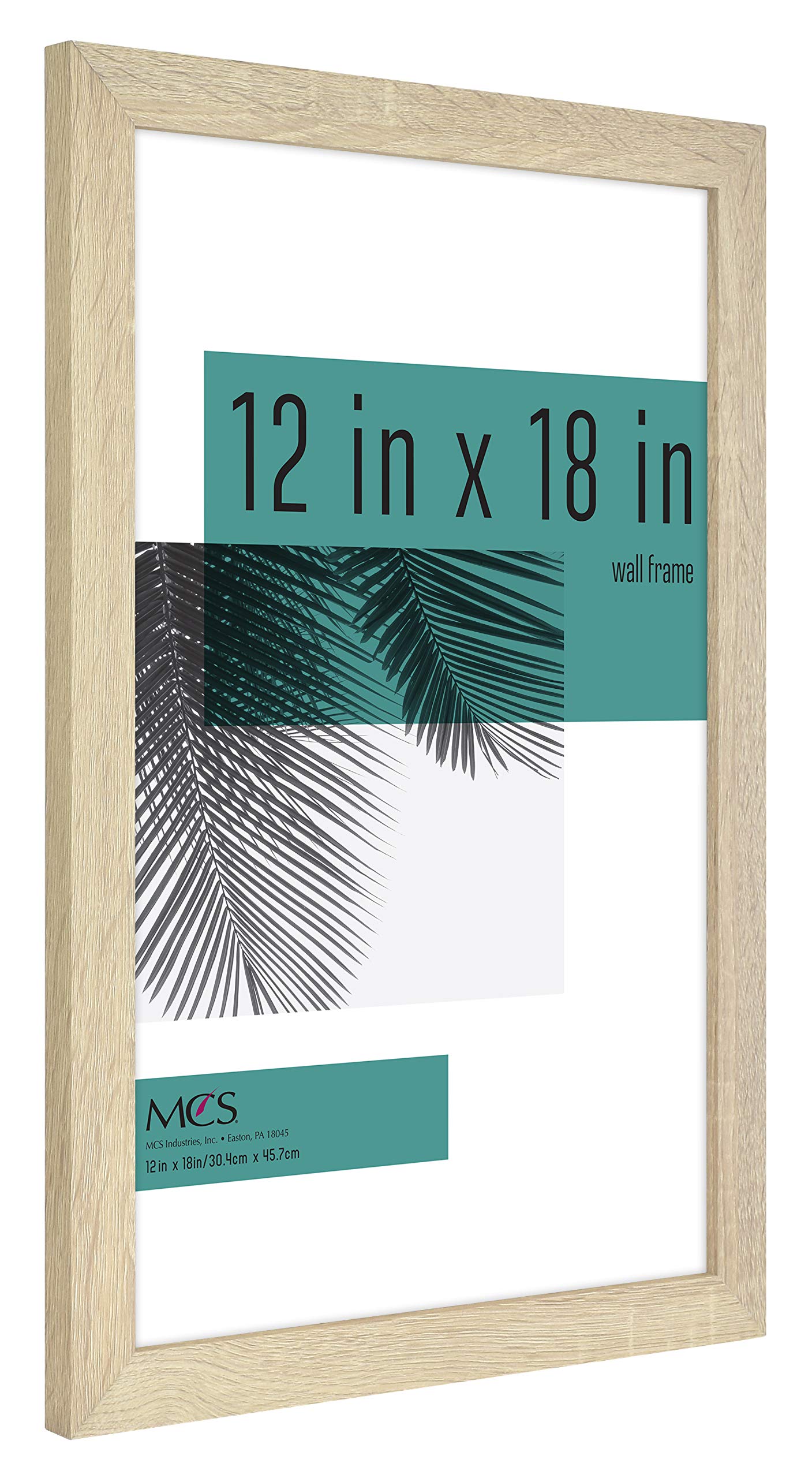 MCS Studio Gallery 12x18 Picture Frame Natural Woodgrain, Rectangle Photo Frame for Photos, Posters & Art Prints (1-Pack)