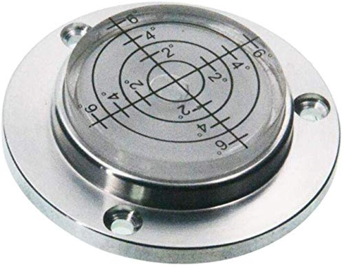 XMLEI Aluminum Alloy universal level Mini Level Round Bubble Spirit Level Diameter 50mm Height 11.5mm(1PCS) (white)