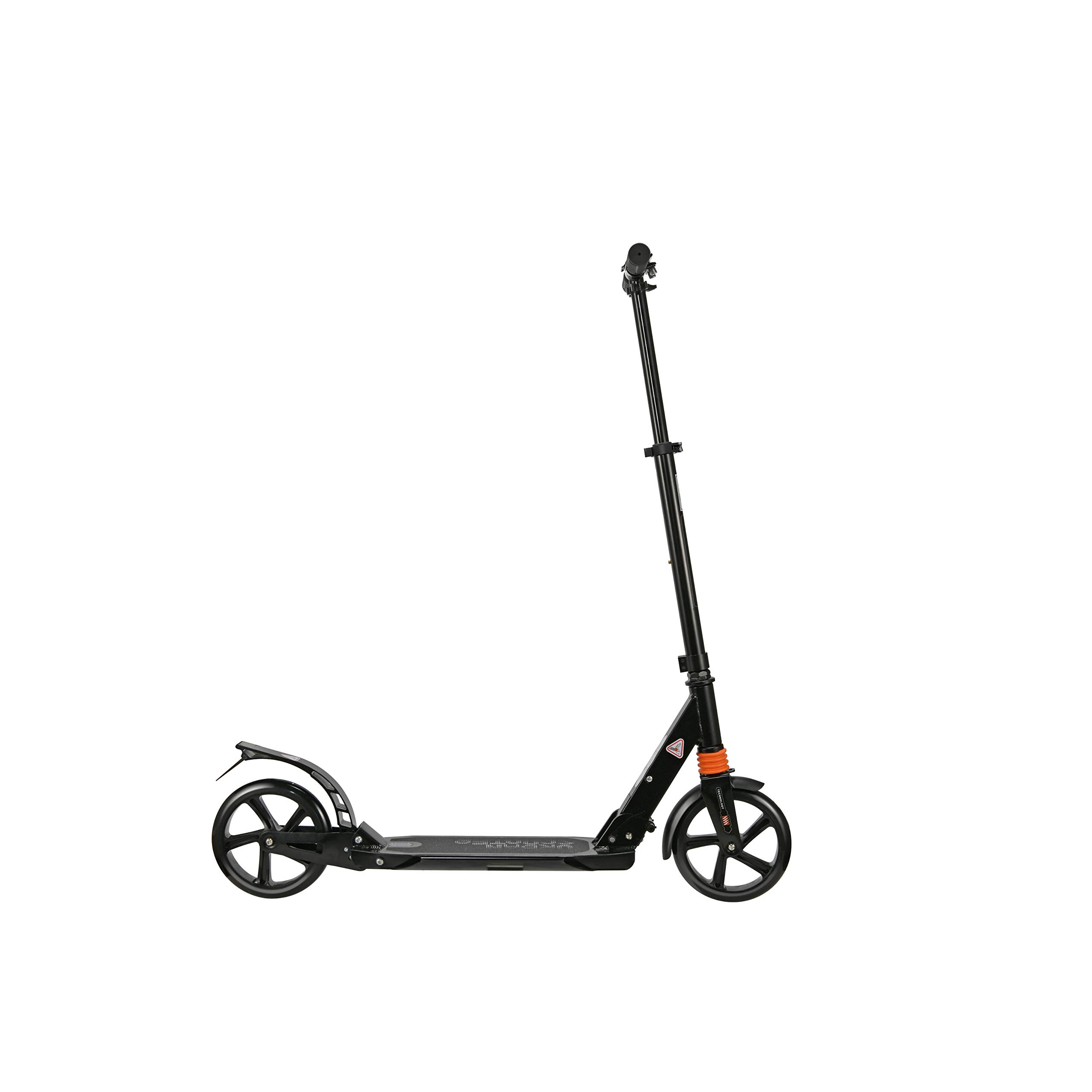 Movnon Kick Scooter for Adults, Teens, Foldable Scooter with Belt, Dual Suspension, Weighting Up to 220lbs, Black