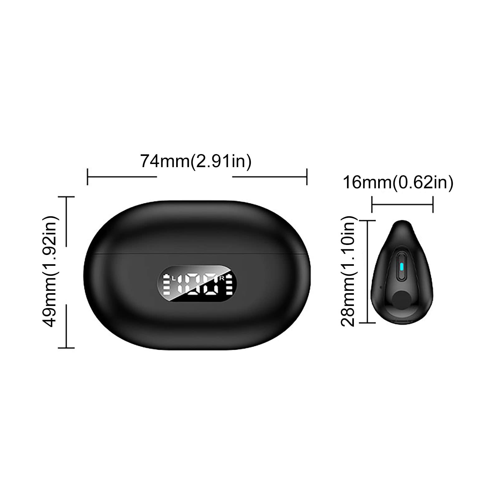 Wireless Ear Clip Bone Conduction Headphones Bluetooth Waterproof Mini Sports Running Earring Open Earbuds