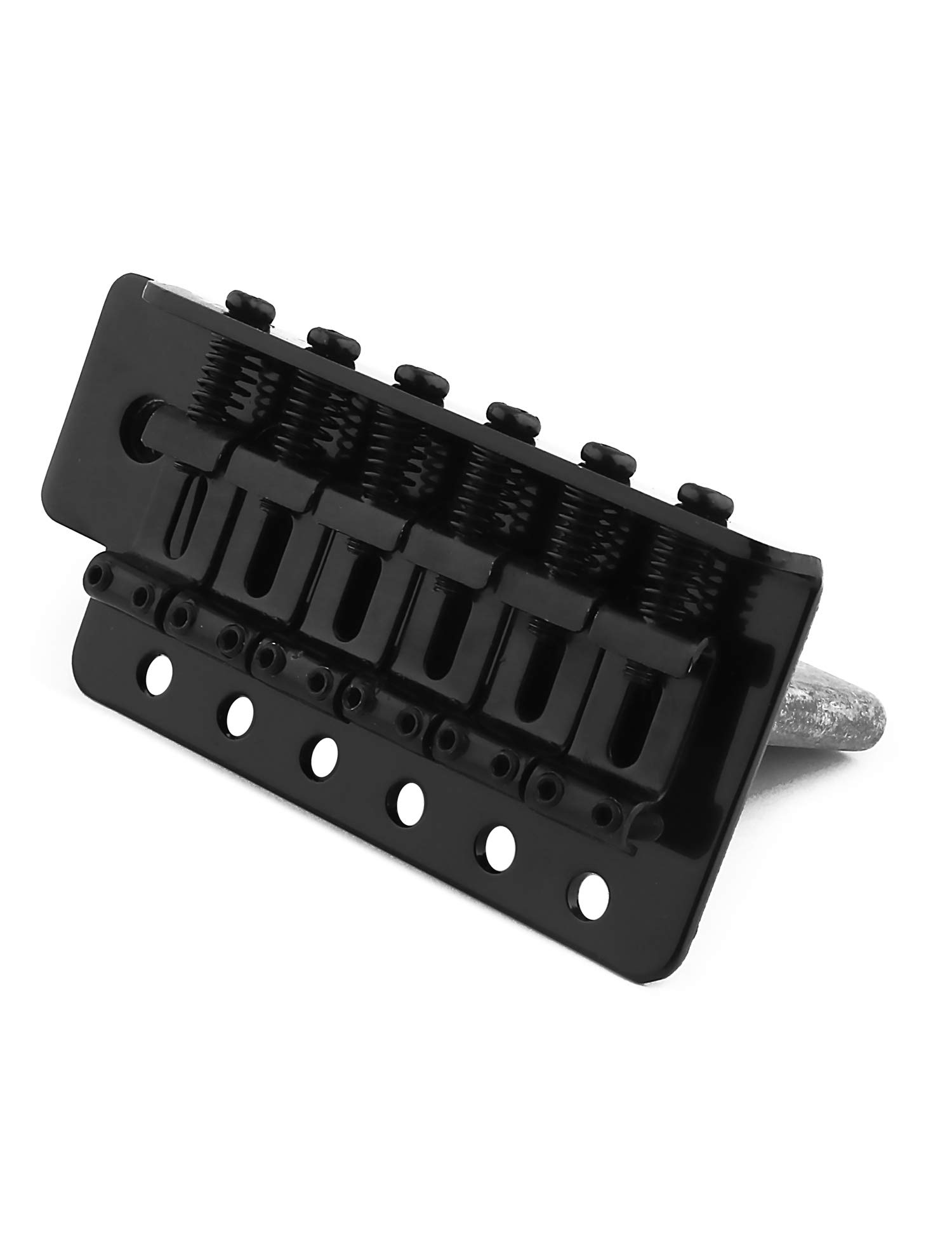 Metallor 6 String Guitar Tremolo Bridge with Whammy Bar for Fender Strat Squier Style Electric Guitar Black.