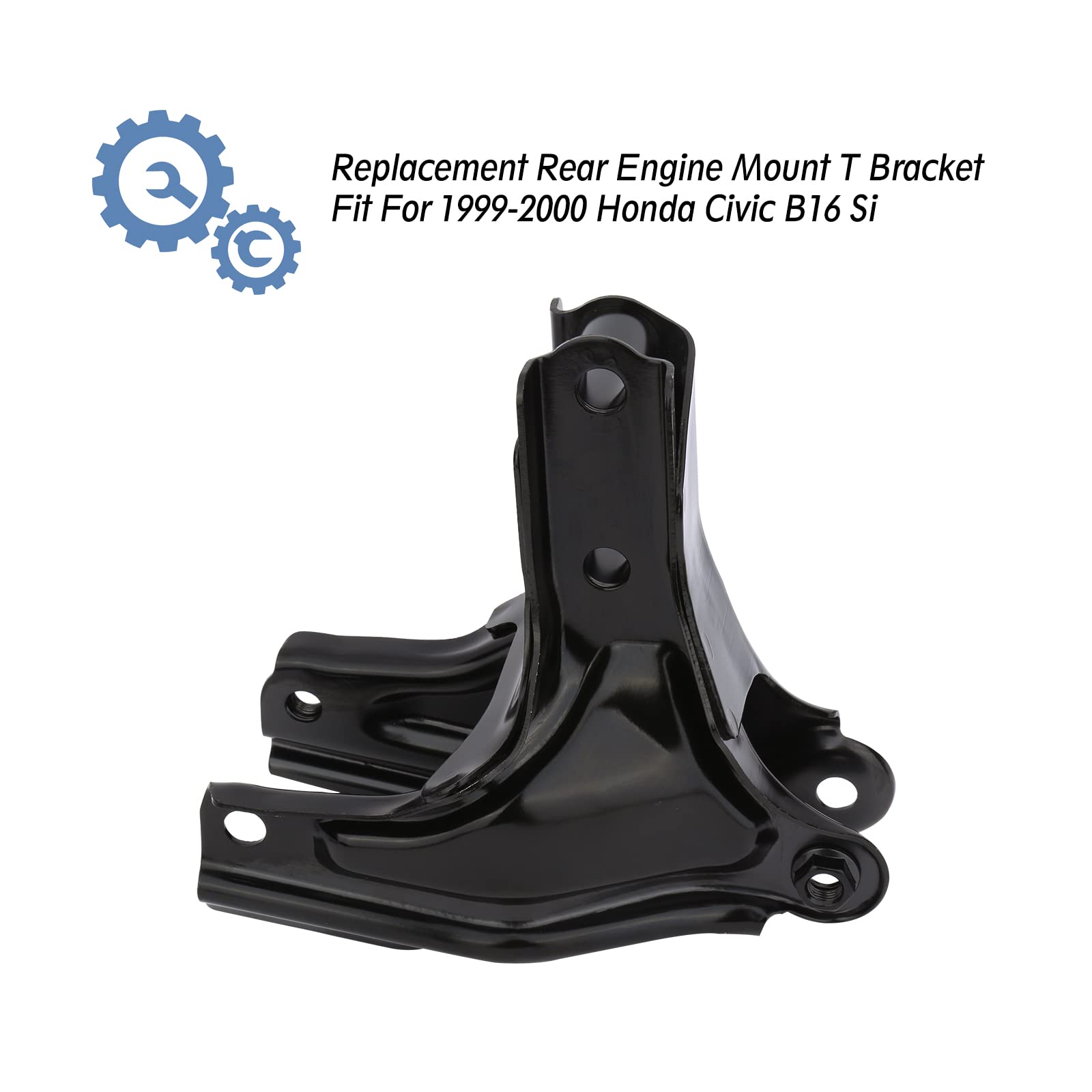 ONER AUTO PARTS Rear Engine Mount T Bracket,Compatible With 1999-2000 Honda Civic B16 Si, Replaces # 50827-S04-N10