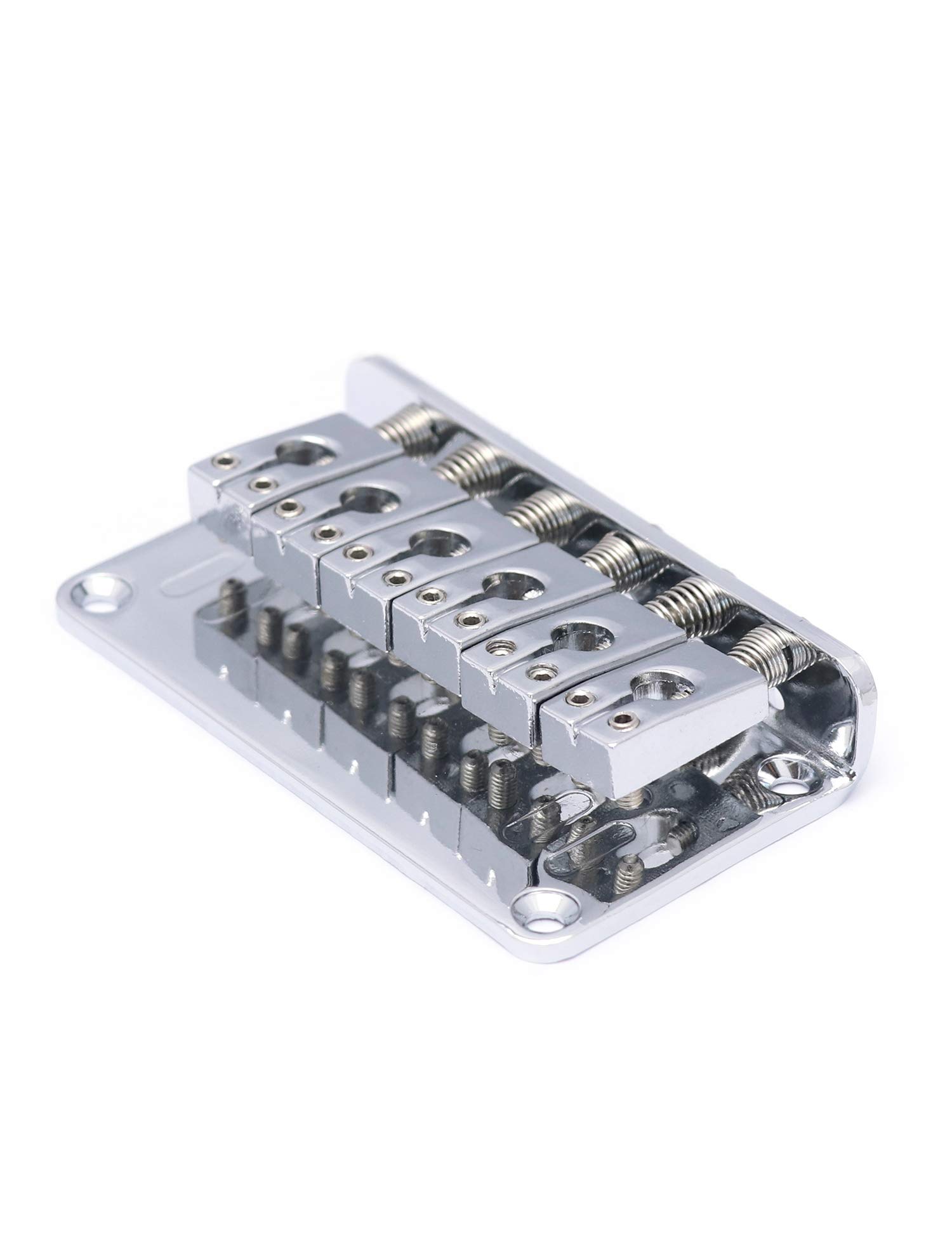 Metallor Guitar Saddles Bridge for Hardtail Strat Tele Electric Guitar Parts Replacement Chrome.