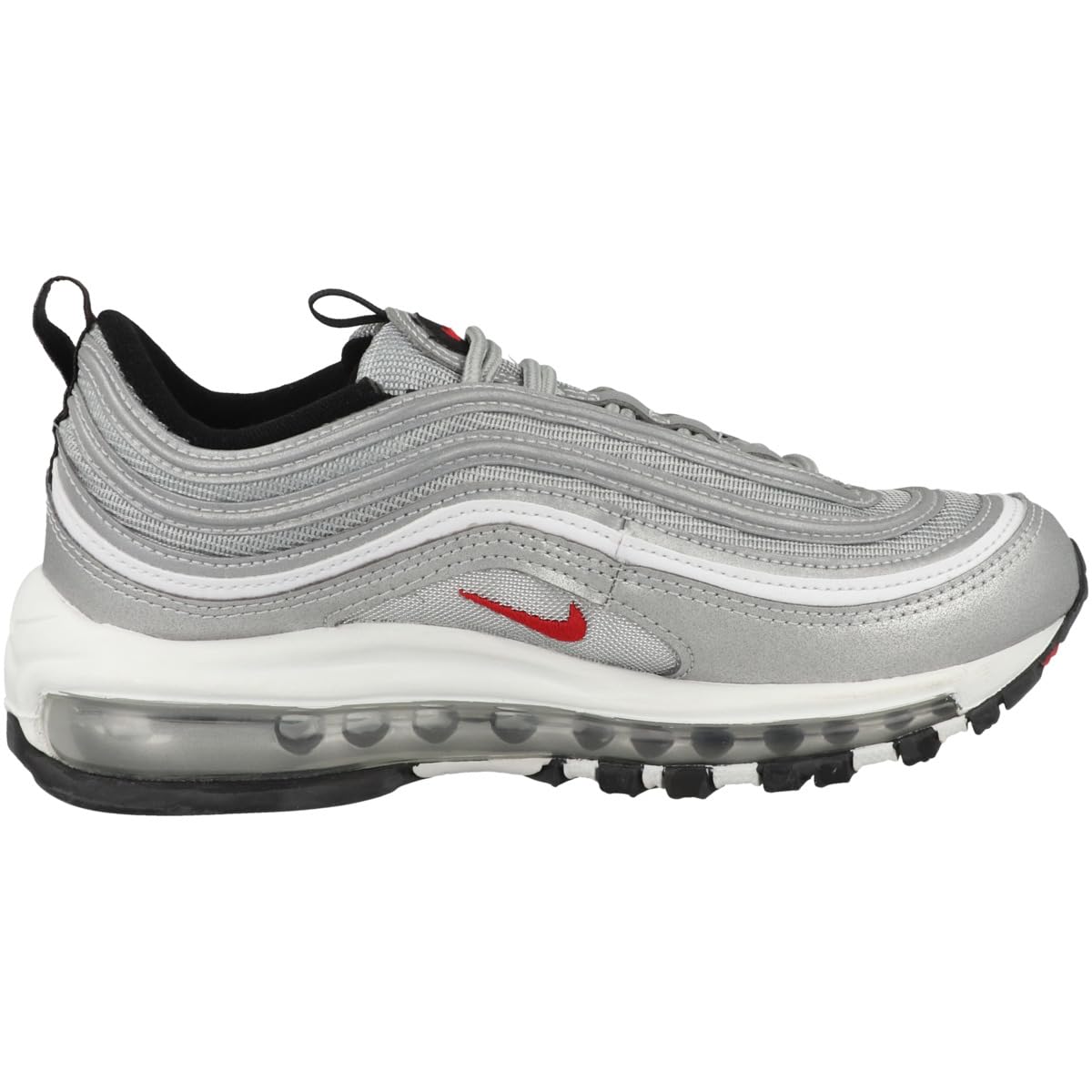 Nike Women's Sneaker, Silver Metallic University Red White Black, 9