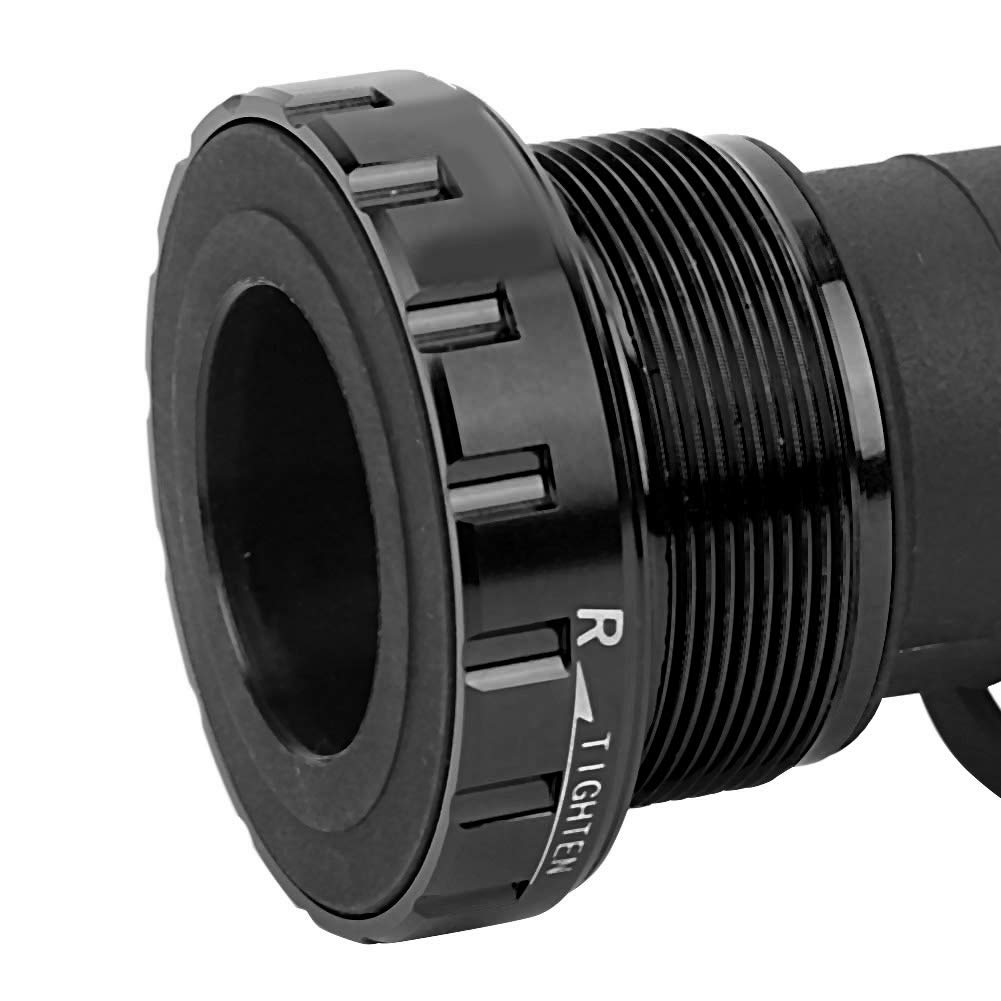 Raguso Bike Bottom Bearing, Wearable Waterproof Aluminum Alloy Bottom Bracket for Road Bicycle for 68β73mm Frame(Black)