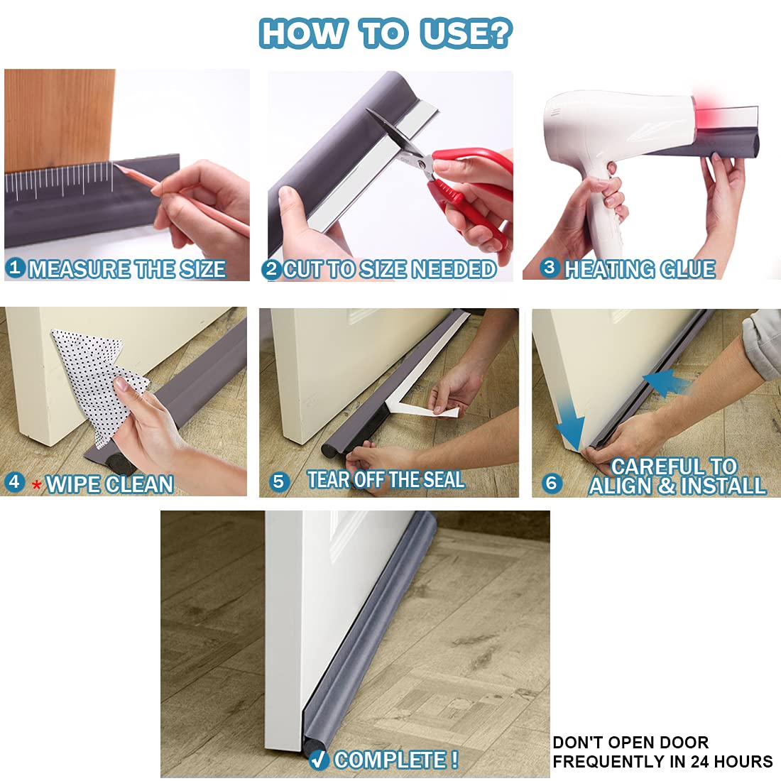 MAXTID Door-Thresholds Door Draft Stoppers 34 Inch Black