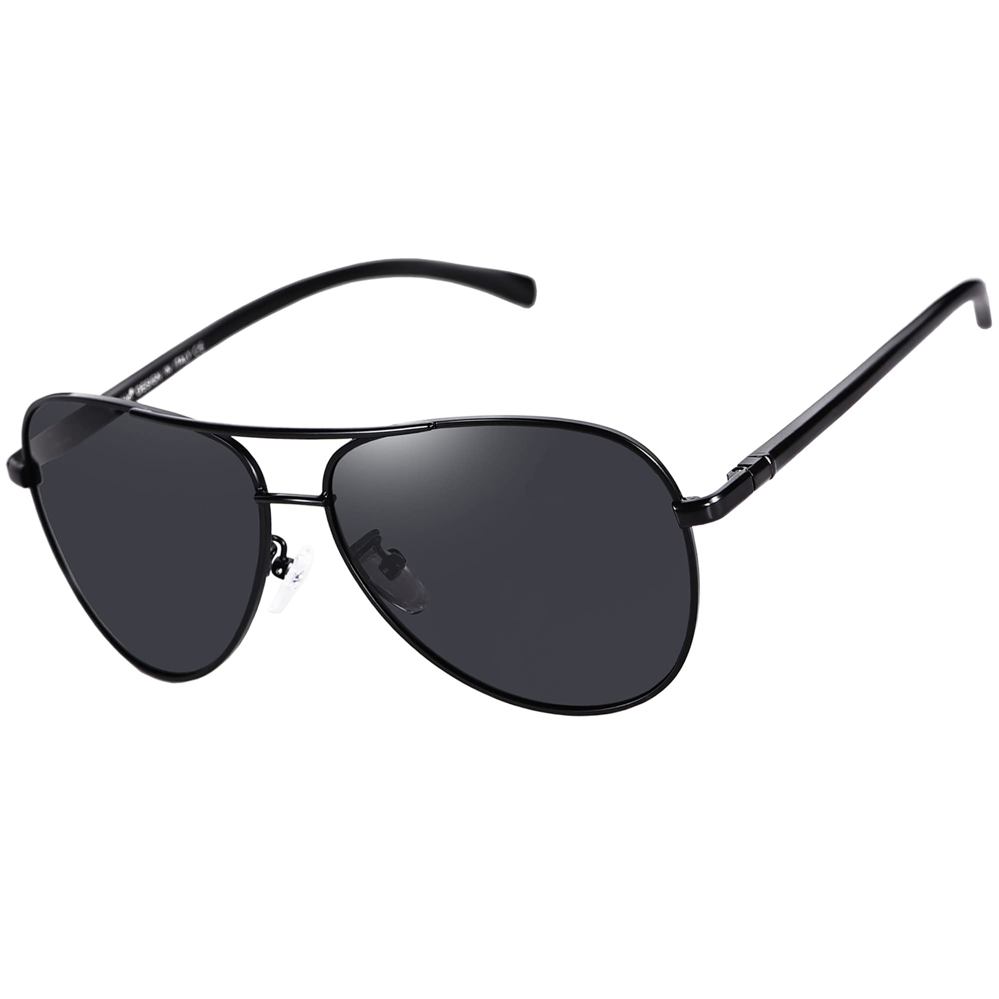 NOSKIN Classic Aviator Al-Mg Lightweight Polarized Sunglasses for Men Women Vintage UV protection Retro Shades With Leather Case