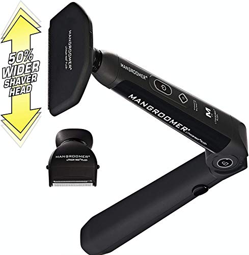 MANGROOMER New Lithium Max Plus+ Do-It-Yourself Electric Back Hair Shaver with A 50% Wider Blade Design & Power Burst (Generation 7.0)