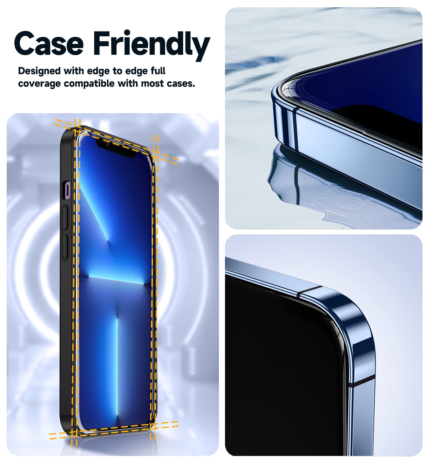 MAGIC JOHN 2 Pack for iPhone 13 Pro Max/iPhone 14 Plus 6.7 inch Tempered Glass Screen Protector, Auto Dust-Elimination Installation, Bubble Free, HD Clear, Easy Installation