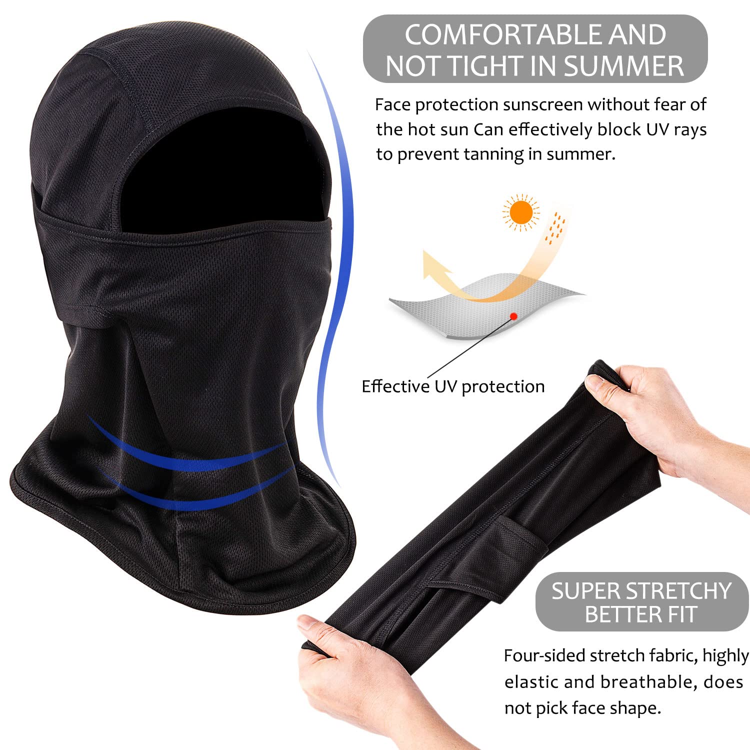 REDESS Men Women Balaclava Summer Uv Protection, Sun Cooling Lightweight Neck Gaiter, Motorcycle, Cycling, Running, Climing Rose